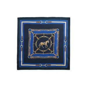 Ralph Lauren Horse & Belting-print Silk Square Scarf