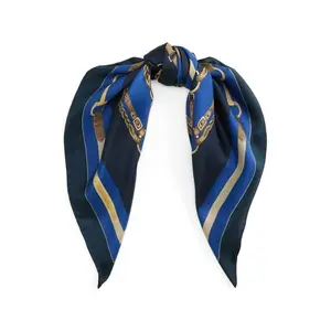 Ralph Lauren Horse & Belting-print Silk Square Scarf