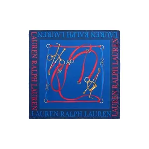 Ralph Lauren Logo & Belting-print Silk Square Scarf
