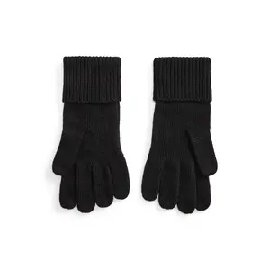 Ralph Lauren Embroidered-crest Knit Gloves
