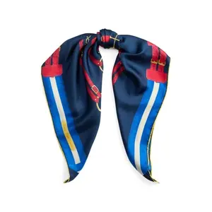 Ralph Lauren Belting-print Silk Square Scarf