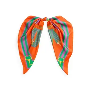 Ralph Lauren Equestrian-print Silk Square Scarf