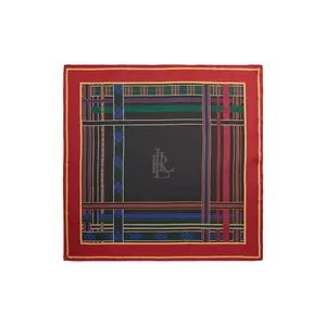 Ralph Lauren Mixed-print Logo Silk Square Scarf