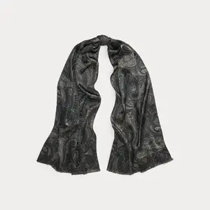 Ralph Lauren Paisley Silk Scarf - Black