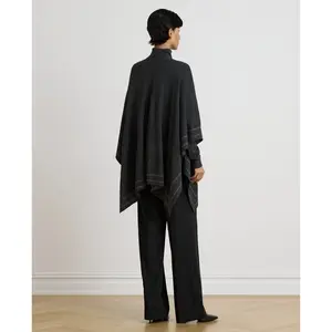 Ralph Lauren Two-tone Ruana - Charcoal/grey