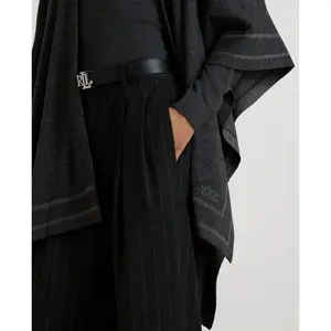 Ralph Lauren Two-tone Ruana - Charcoal/grey