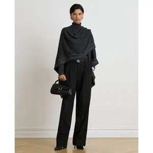 Ralph Lauren Two-tone Ruana - Charcoal/grey