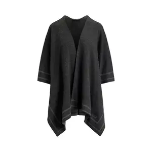 Ralph Lauren Two-tone Ruana - Charcoal/grey
