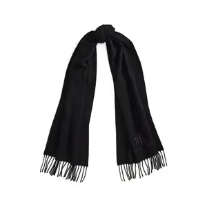 Ralph Lauren Wool-cashmere Herringbone Scarf - Black/black