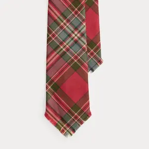 Ralph Lauren Graduate Fringe Tartan Tie - Red/green Multi