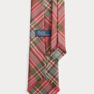 Ralph Lauren Graduate Fringe Tartan Tie - Red/green Multi