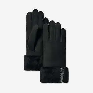 UGG Sheepskin Braid Glove Black