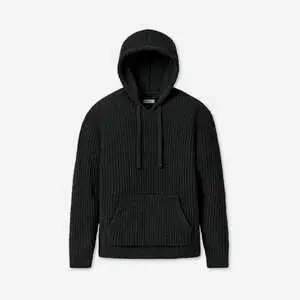 UGG Finnegan Hoodie Rib Polyester Tops - Black
