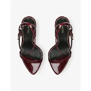 TOM FORD Padlock 105 Leather Heeled Sandals