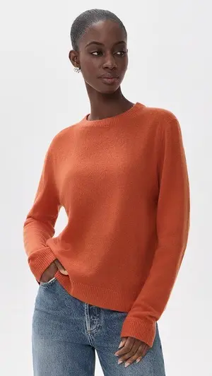 REFORMATION Cashmere Boyfriend Sweater - Chili Mango