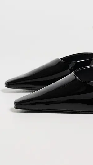 REFORMATION Natasha Patent Leather Wedge Heels