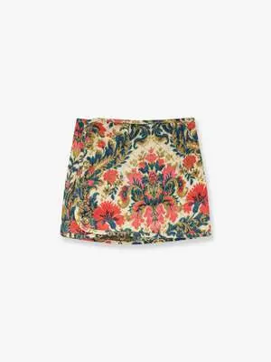 Farm Rio Jacquard Arabesque Matelassé Mini Skirt