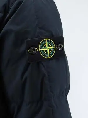 Stone Island Cotton Nylon Tela Down Jacket With Iconic Patch