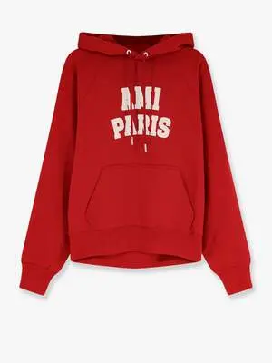 AMI Paris Organic Cotton Sweatshirt - Red
