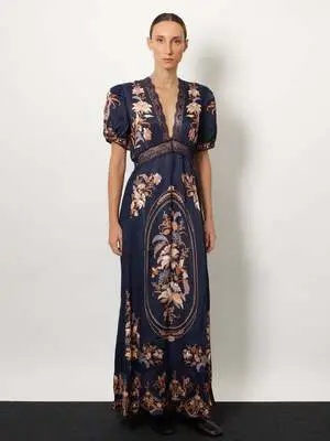 Farm Rio Lara Viscose Long Dress