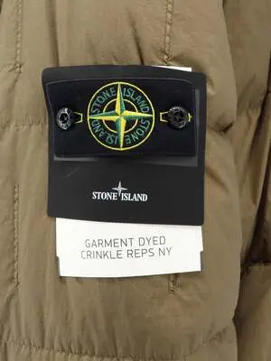 Stone Island Garment Dyed Crinkle Reps Ny Recycled Nylon Down Jacket With Side Logo Patch