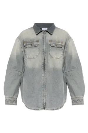Off-White Insulated Denim Jacket - Grey