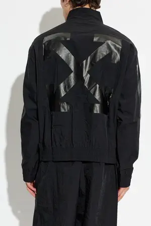 Off-White Lightweight Jacket With Stand-up Collar