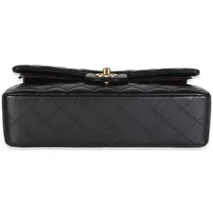 Chanel Quilted Lambskin Classic Double Flap Bag - Black