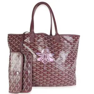 Goyard Burgundy Goyardine Canvas Dragon Fly Saint Louis Pm - Red