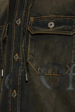 Off-White Denim Shirt With Hood
