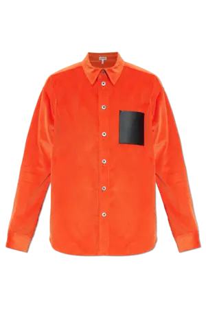 Loewe Corduroy Shirt With Logo - Neon