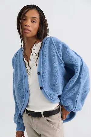 Free People We The Free Cabin Hero Cardigen Dusted Blue