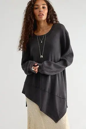 High Low Hem Thermal Tops