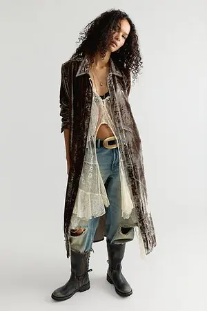 NICHOLAS K Sylas Velvet Button Down Shirt