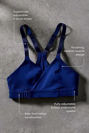 Free People Try Me Adjustable Sports Bra - Sapphire