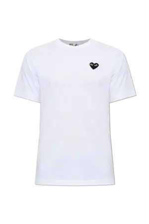 Play Comme Des Garcon T-shirt With Patch - White