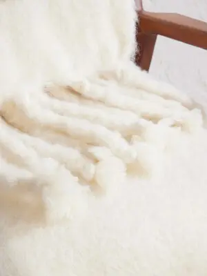 TEKLA Fringed Mohair Blanket