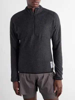 Satisfy Logo-print Fuzzfleece™ Half‑zip Running Top