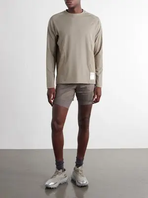 Satisfy Logo-appliquéd Ghostfleece™ Octa® Running Top