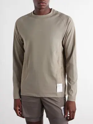 Satisfy Logo-appliquéd Ghostfleece™ Octa® Running Top