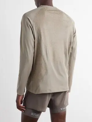 Satisfy Logo-appliquéd Ghostfleece™ Octa® Running Top