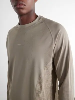 Satisfy Logo-appliquéd Ghostfleece™ Octa® Running Top