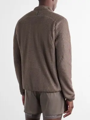 Satisfy Logo-print Fuzzfleece™ Half‑zip Running Top