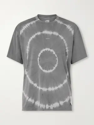 Satisfy Logo-print Tie-dyed Auralite™ T-shirt