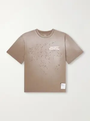 Satisfy Logo-print Distressed Mothtech™ Cotton-jersey T-shirt