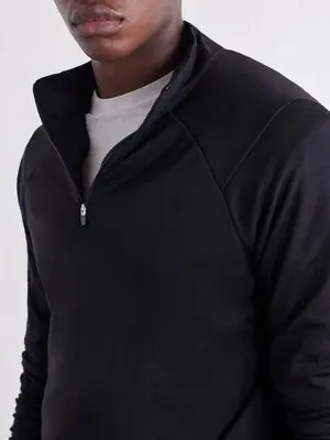 Literary Sport Claude Merino Wool And Coolmax®-blend Running Top - Black