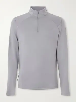 Literary Sport Claude Merino Wool And Coolmax®-blend Running Top - Gray