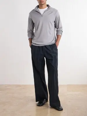 Literary Sport Claude Merino Wool And Coolmax®-blend Running Top - Gray