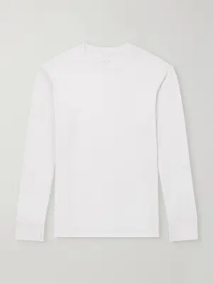 Literary Sport Weldon Waffle-knit Wool T-shirt - Natural
