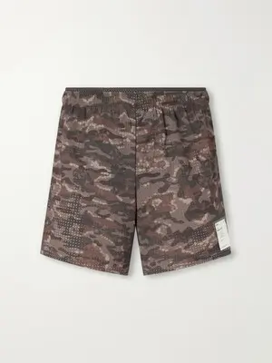 Satisfy Straight-leg Logo-appliqu&eacute;d 5" Space‑o&trade; Shorts - Green